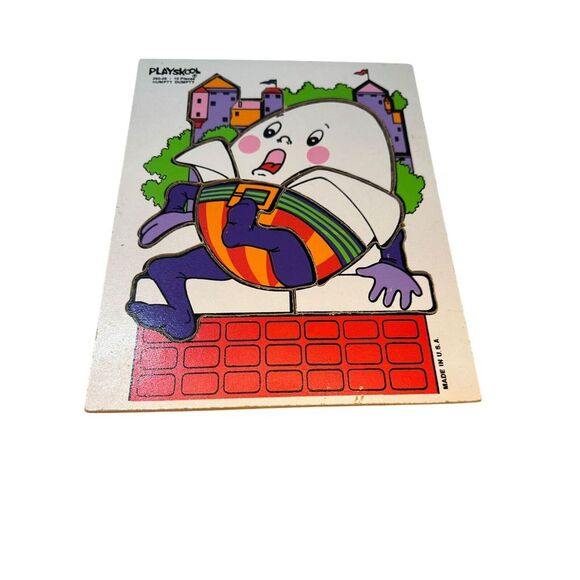 Games | Vintage Playskool Humpty Dumpty Wooden Puzzle 1 Piece 1970s ...